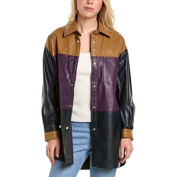 BADGLEY MISCHKA STUDIO | Sweaters | Badgley Mischka Studio Colorblocked Shacket | Poshmark